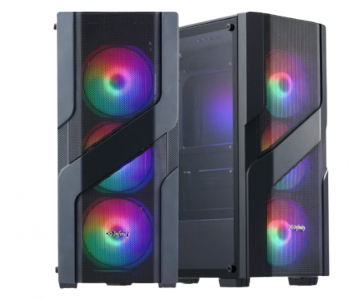 Infinity Nebula V5 - Mesh Front Panel - Tempered Glass Side Panels ...