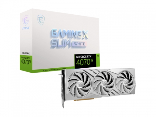 MSI GeForce RTX 4070 Ti 12GB GDDR6X - Gaming X Slim WHITE 12G