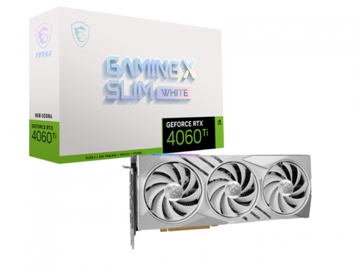 MSI GeForce RTX 4060 Ti 8GB GDDR6 - Gaming X Slim WHITE 8G