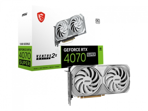 MSI GeForce RTX 4070 SUPER 12GB GDDR6X - Ventus 2X WHITE 12G OC