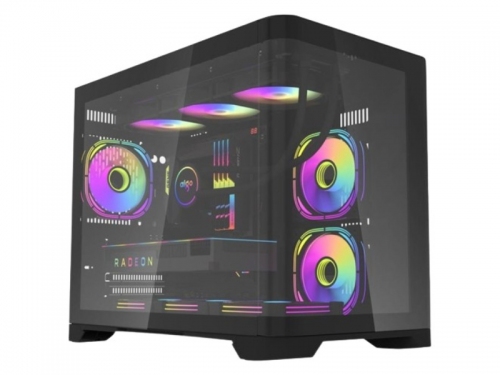 Aigo DarkFlash ARC1 M-ATX Curve Case - Black