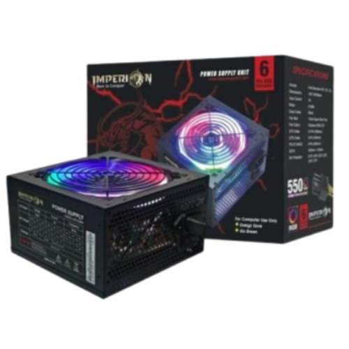 Imperion PSU Gaming P500 550W LED VGA 6 PIN RGB